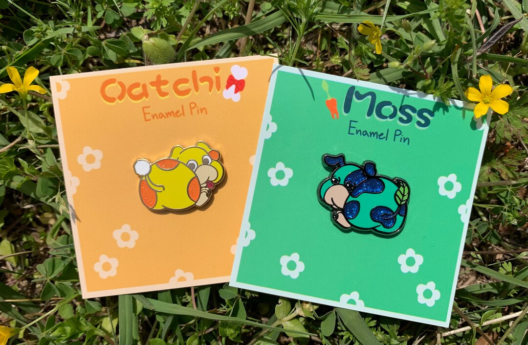 Oatchi and Moss Pikmin Enamel Pin Set - Etsy