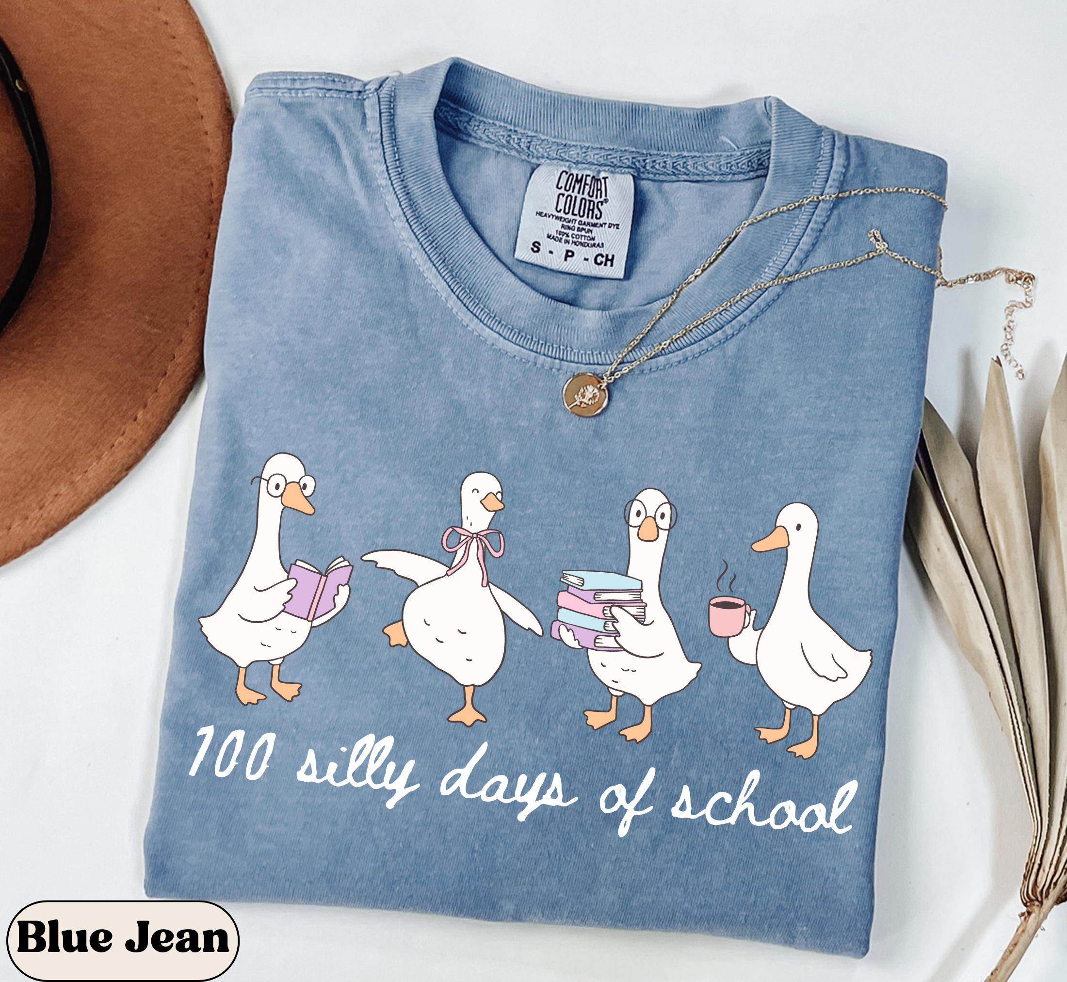 100 Days of School Goose Teacher PNG, 100 Silly Days of School Png ...