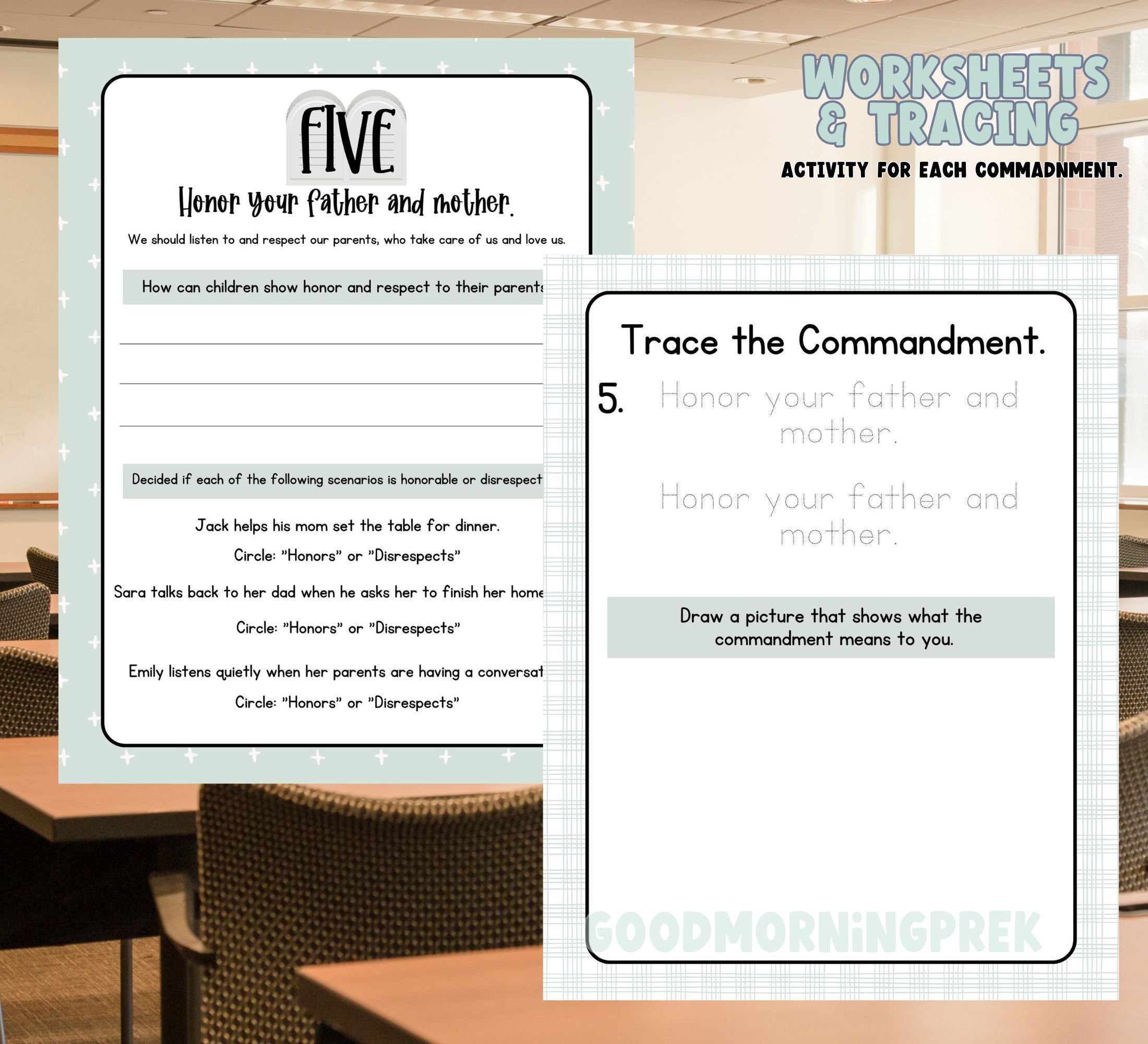 Ten Commandments Workbook | 10 Commandments Craft | Homeschool Bible ...