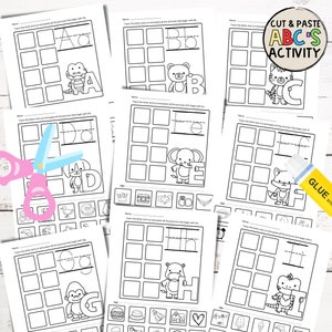 Alphabet Worksheet | Preschool Cut and Paste | Homeschool Morning ...