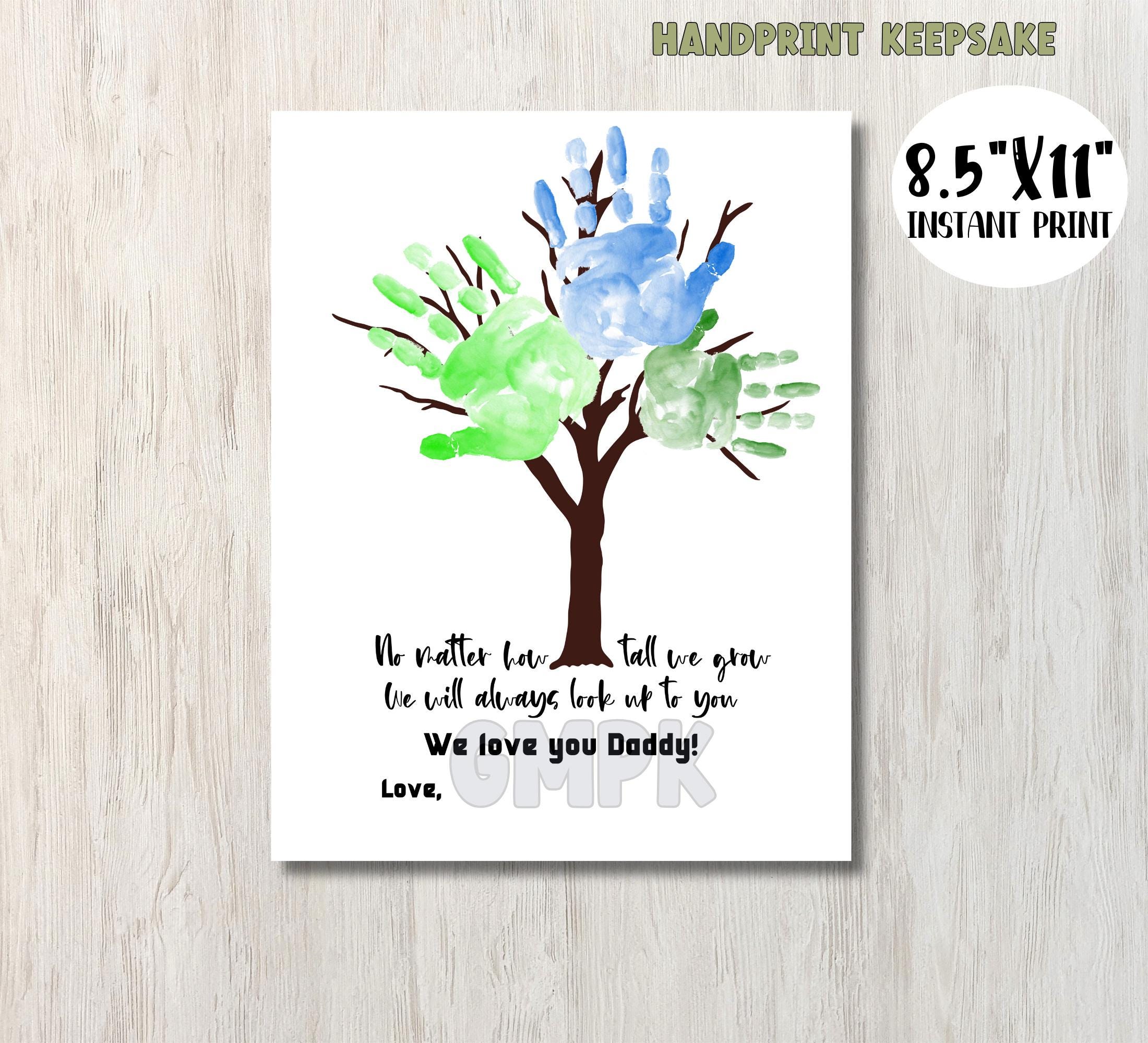 Father's Day Tree Handprint Art: Kids Keepsake Gift (digital Download ...