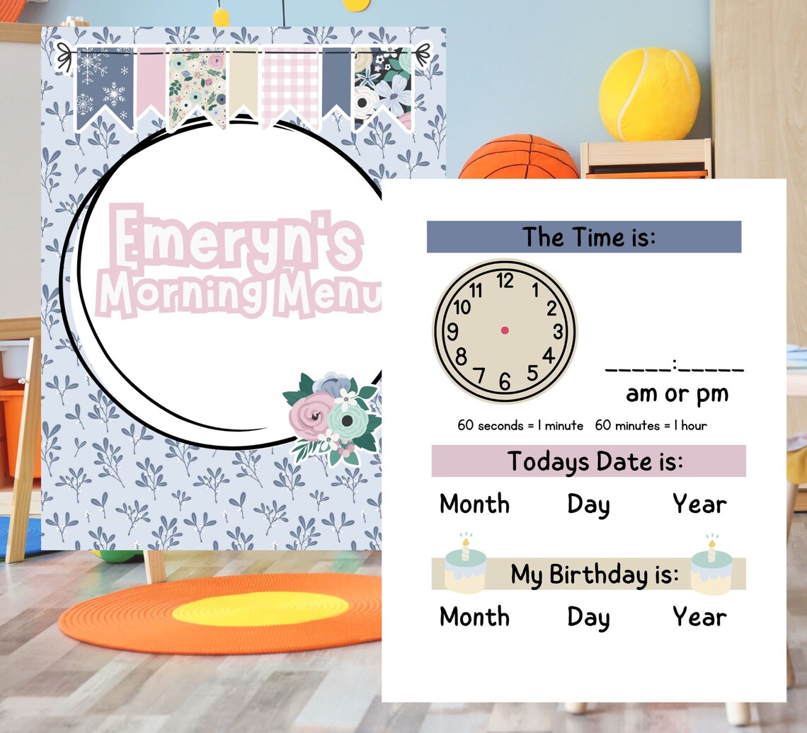 Winter Morning Menu | Kindergarten Morning Menu | Homeschool Morning ...