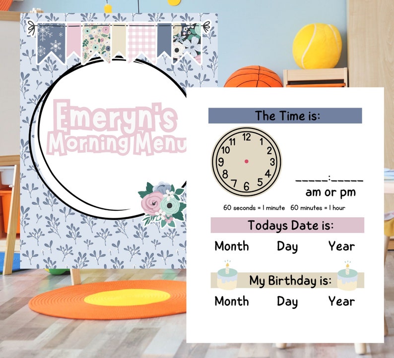 Winter Morning Menu | Kindergarten Morning Menu | Homeschool Morning ...