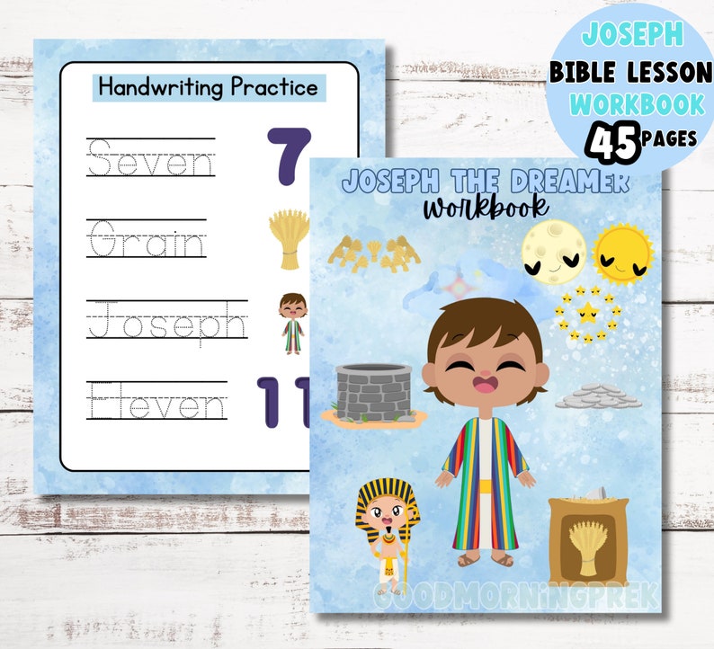 Joseph the Dreamer Bible Lesson Workbook Joseph the Dreamer Craft ...