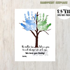 Father's Day Tree Handprint Art: Kids Keepsake Gift (digital Download ...