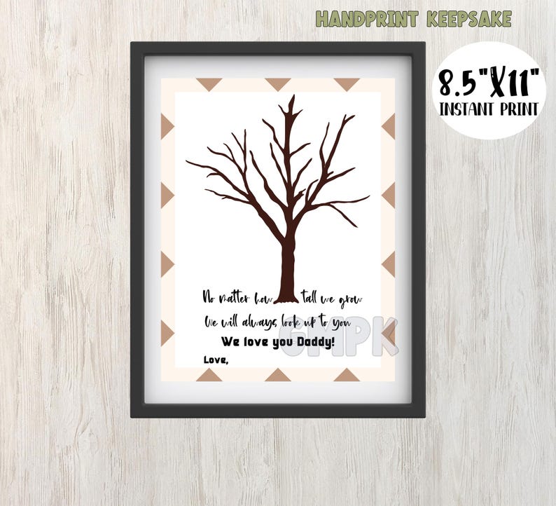 Father's Day Tree Handprint Art: Kids Keepsake Gift (digital Download ...