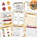 Thanksgiving Fall Morning Menu Kindergarten Morning Menu Homeschool ...