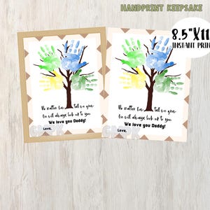 Father's Day Tree Handprint Art: Kids Keepsake Gift (digital Download ...