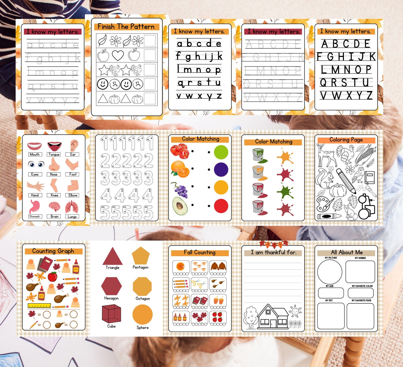 Thanksgiving Fall Morning Menu | Kindergarten Morning Menu | Homeschool ...