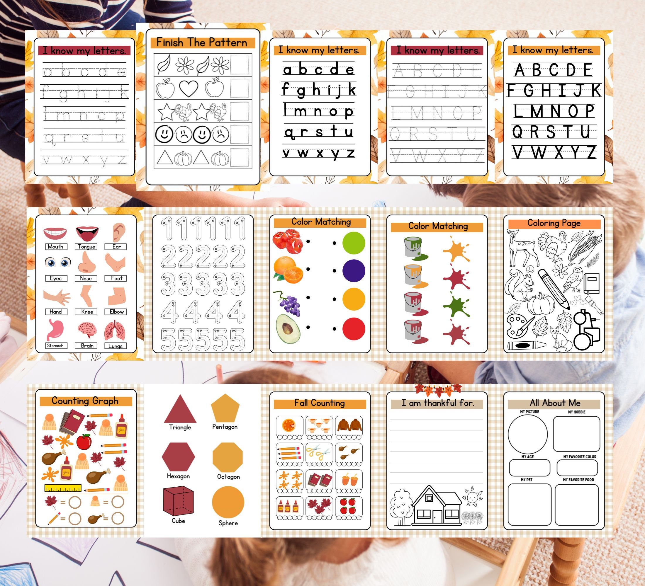 Thanksgiving Fall Morning Menu | Kindergarten Morning Menu | Homeschool ...