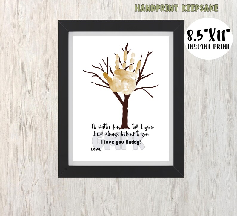 No Matter How Tall We Grow|tree HANDPRINT Craft|father's Day Daddy Dad ...
