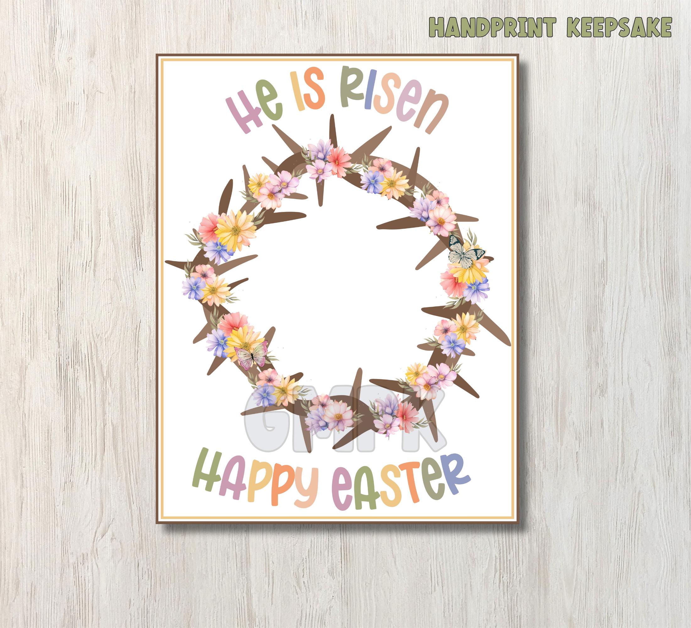 He is Risen EASTER Handprint Craft for Kids Toddlers Infants|sunday ...