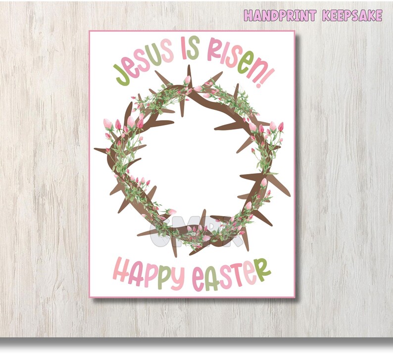 Jesus is Risen EASTER Handprint Craft for Kids Toddlers Infants|sunday ...