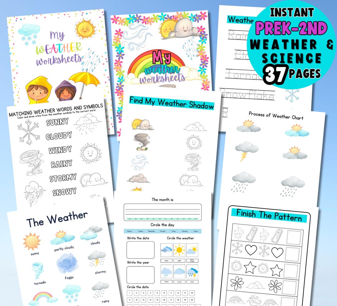 Weather Unit Study Worksheets | Kindergarten Morning Menu | Home SCHOOL ...