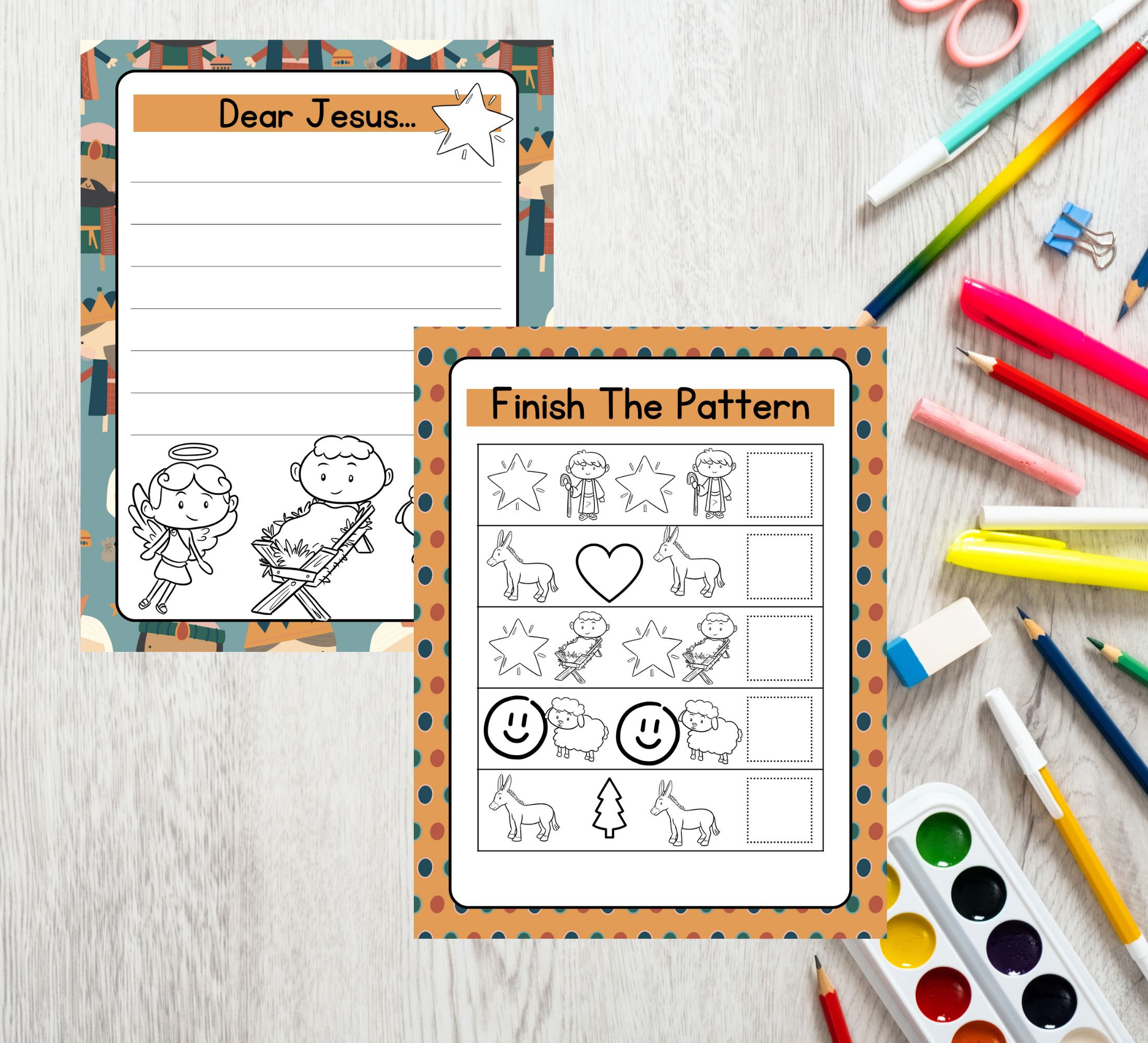 Christmas Story Morning Menu | Christmas Nativity Worksheets ...