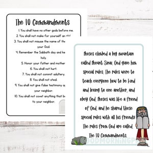 Preschool Ten Commandments Memory Cut and Paste | Kids 10 Commandments ...