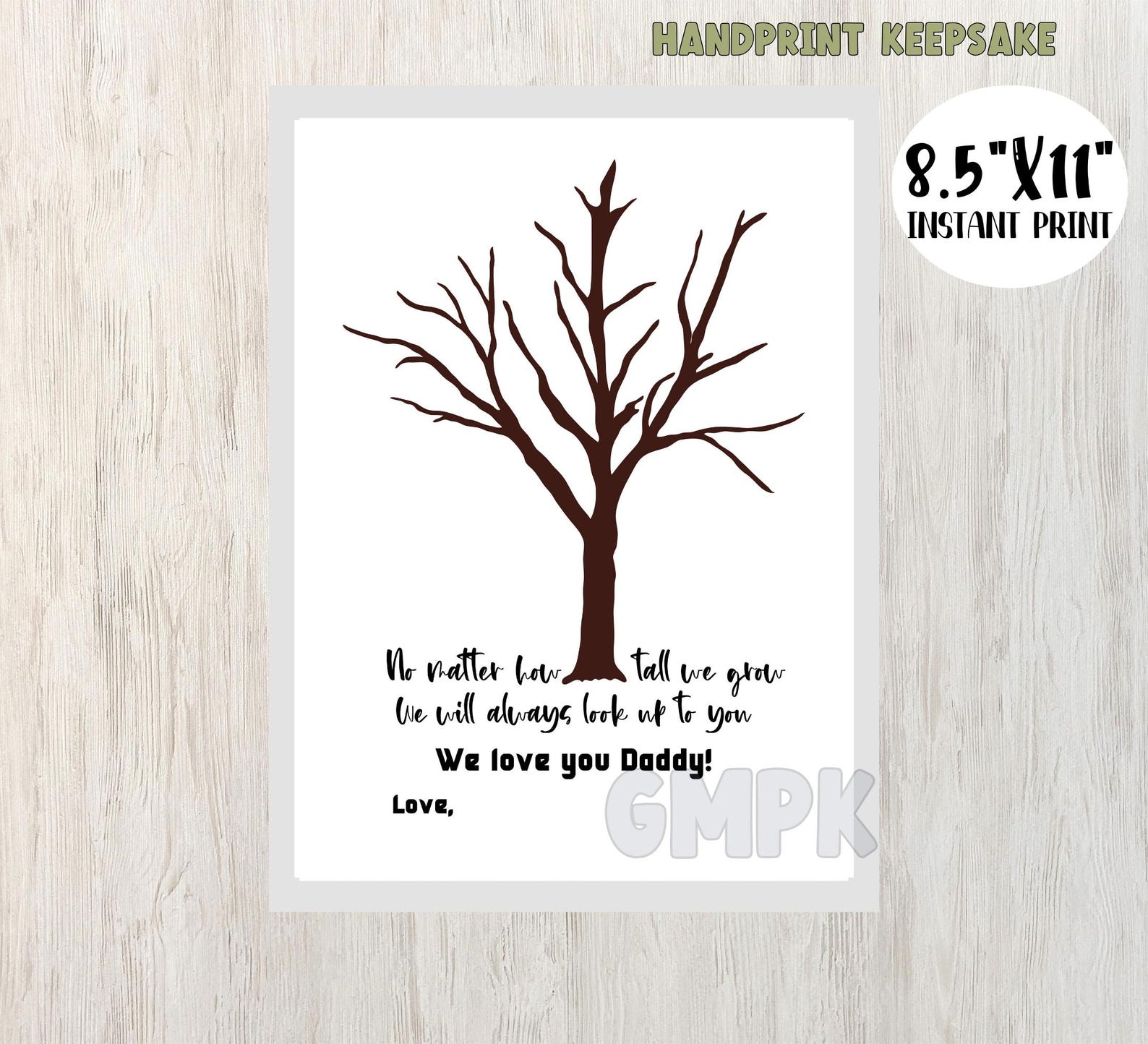 Father's Day Tree Handprint Art: Kids Keepsake Gift (digital Download ...