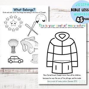 Joseph the Dreamer Bible Lesson Workbook | Joseph the Dreamer Craft ...