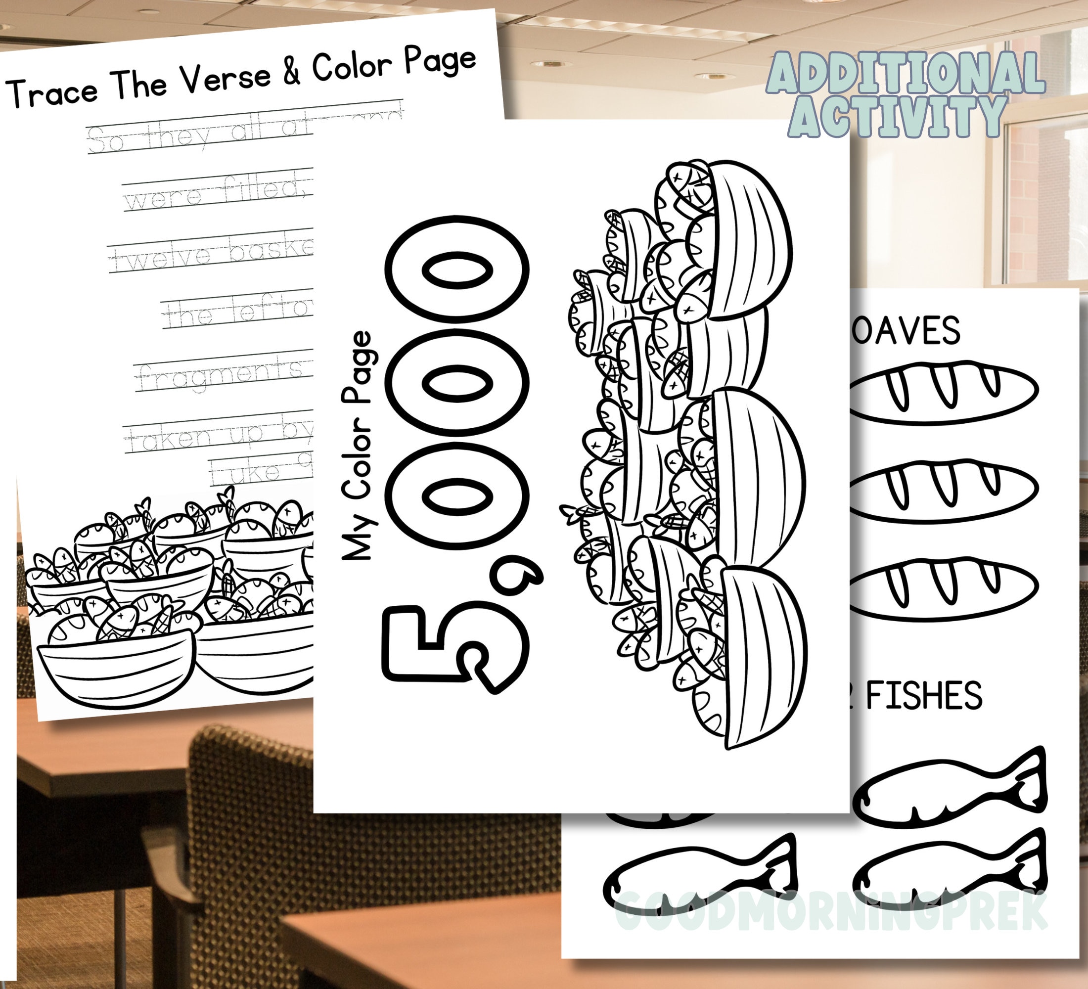 Jesus Feeds 5000 Bible Lesson Workbook: Homeschool & Sunday School (PDF ...