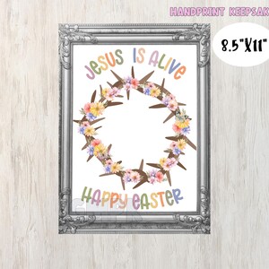 Jesus is Alive Easter Handprint Craft: Sunday School Activity (PDF) - Etsy