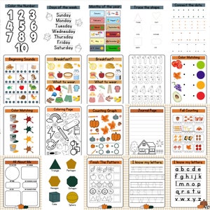 Fall Morning Menu | Preschool Morning Menu | Homeschool Morning ...