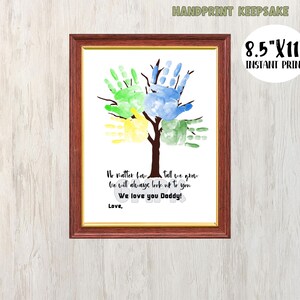 Father's Day Tree Handprint Art: Kids Keepsake Gift (digital Download ...