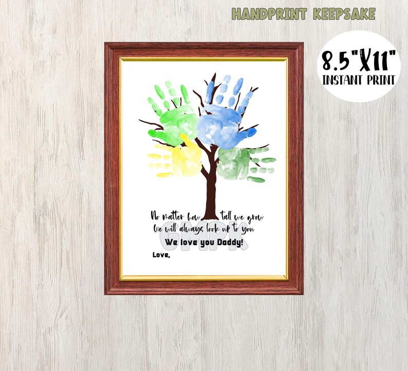 No Matter How Tall We Grow|tree HANDPRINT Craft|father's Day Daddy Dad ...