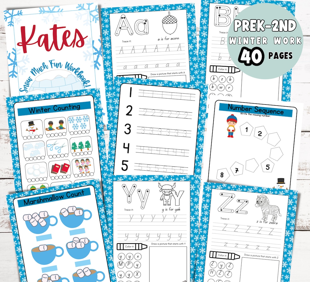 Winter Worksheet | Kindergarten Morning Menu | Home SCHOOL Morning ...