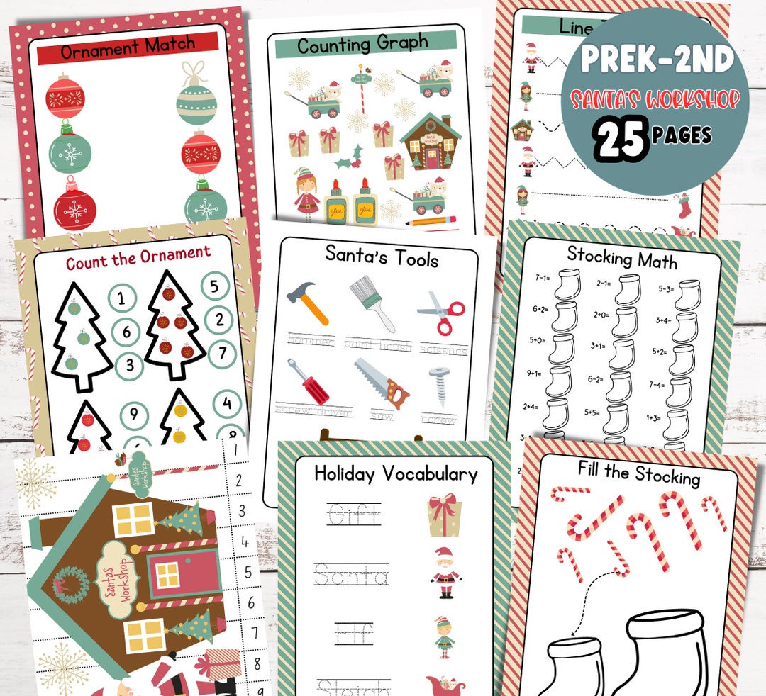 Christmas Morning Menu: Santa's Workshop, Homeschool Activity (PDF) - Etsy