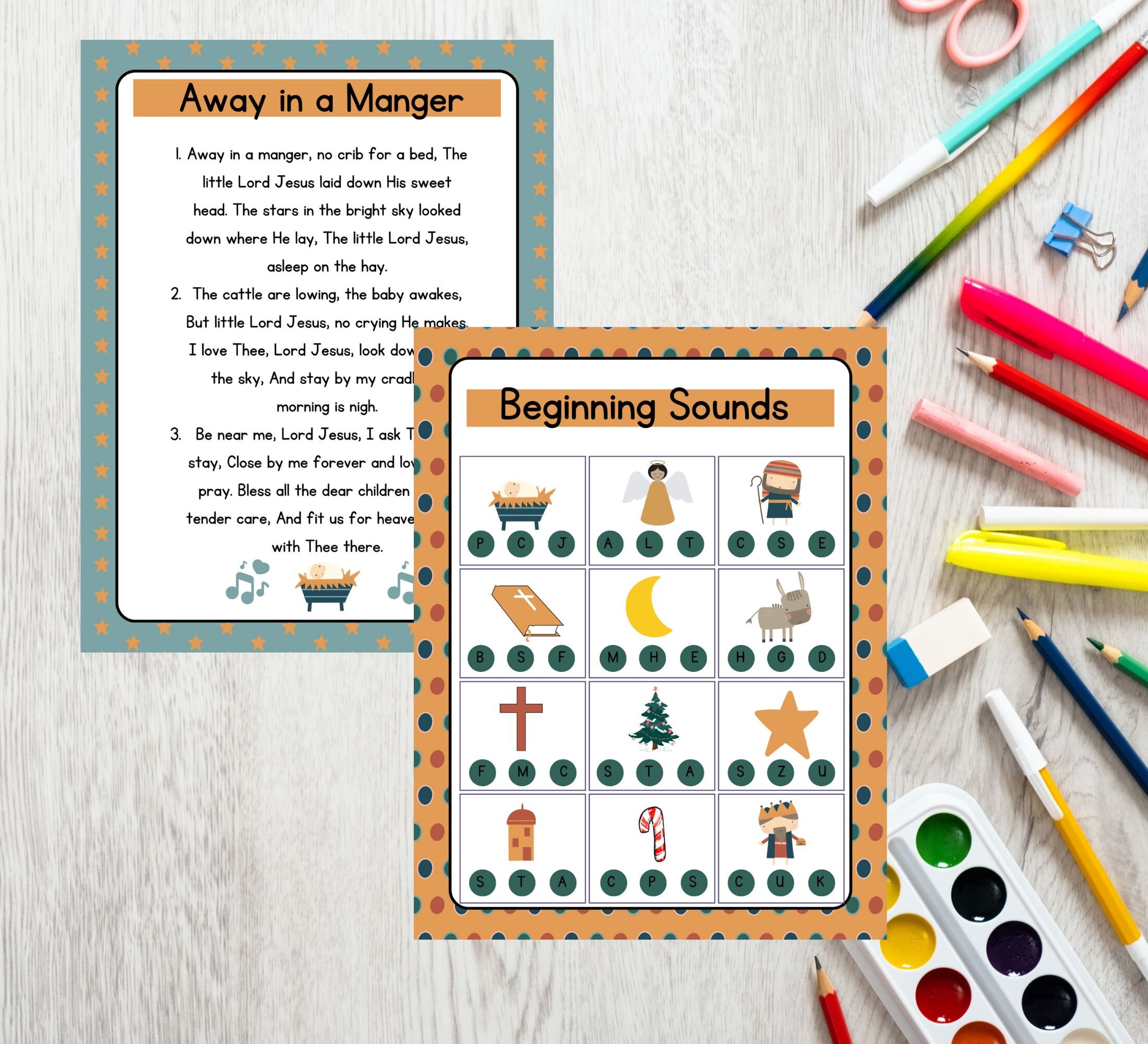 Christmas Story Morning Menu | Christmas Nativity Worksheets ...