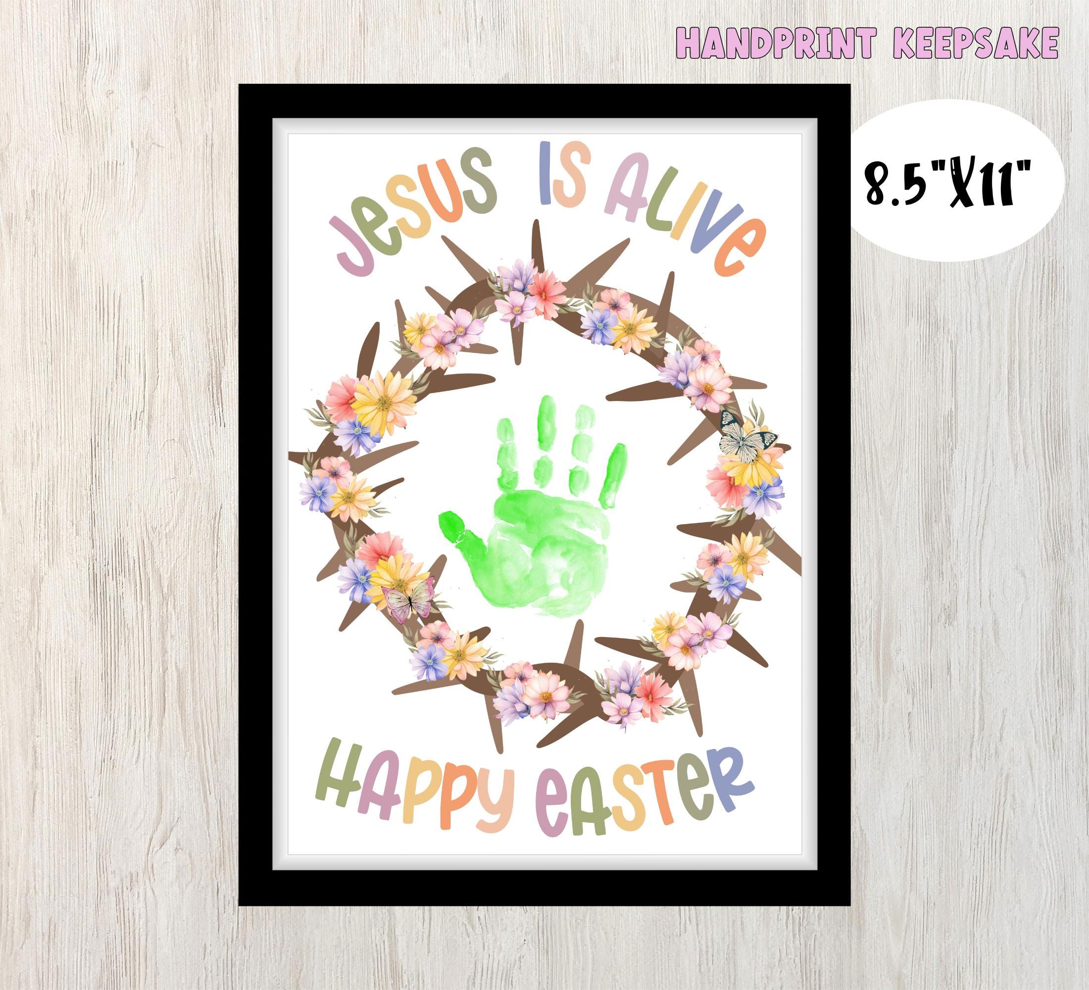 Jesus is Alive Easter Handprint Craft: Sunday School Activity (PDF) - Etsy