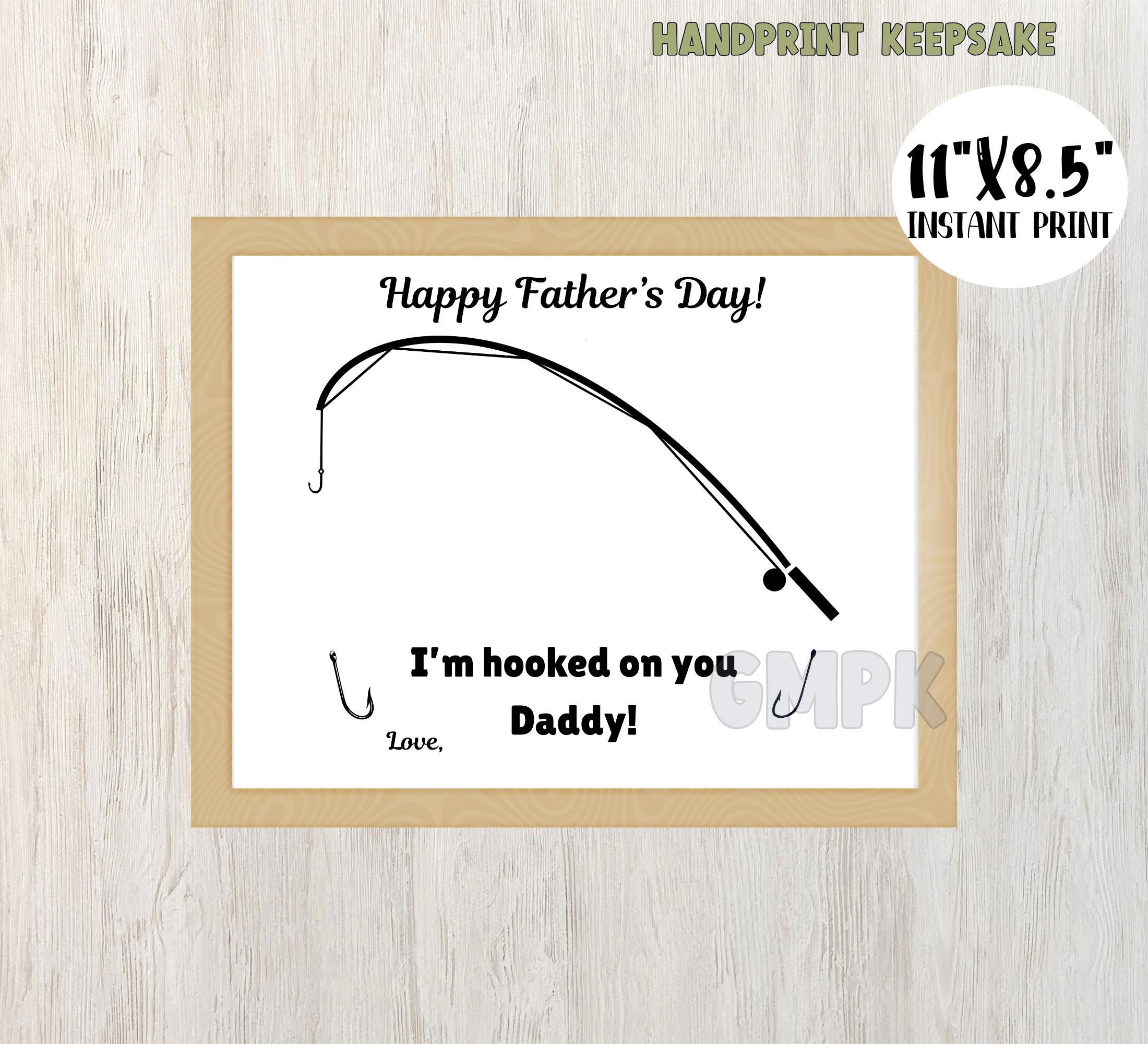 Father's Day Handprint Art: Fishing Keepsake (digital Download) - Etsy