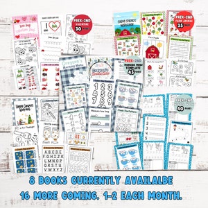 Preschool Workbooks 24 Themes Growing Bundle Preschool Year Curriculum ...