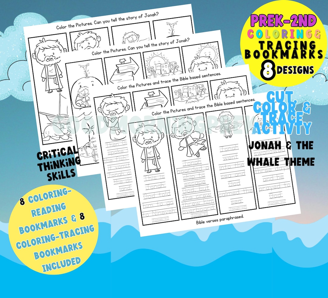 CHRISTIAN Coloring BOOKMARKS|BIBLE Themed Activity|bible Bookmarks ...