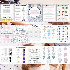 Winter Morning Menu | Kindergarten Morning Menu | Homeschool Morning ...