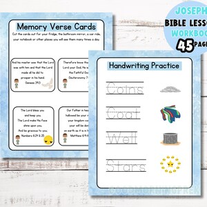 Joseph the Dreamer Bible Lesson Workbook: Homeschool & Sunday School ...
