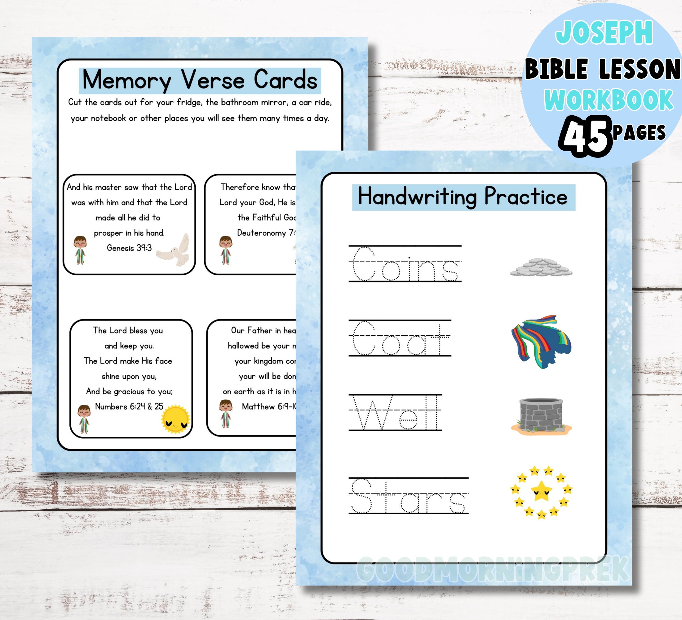 Joseph the Dreamer Bible Lesson Workbook: Homeschool & Sunday School ...