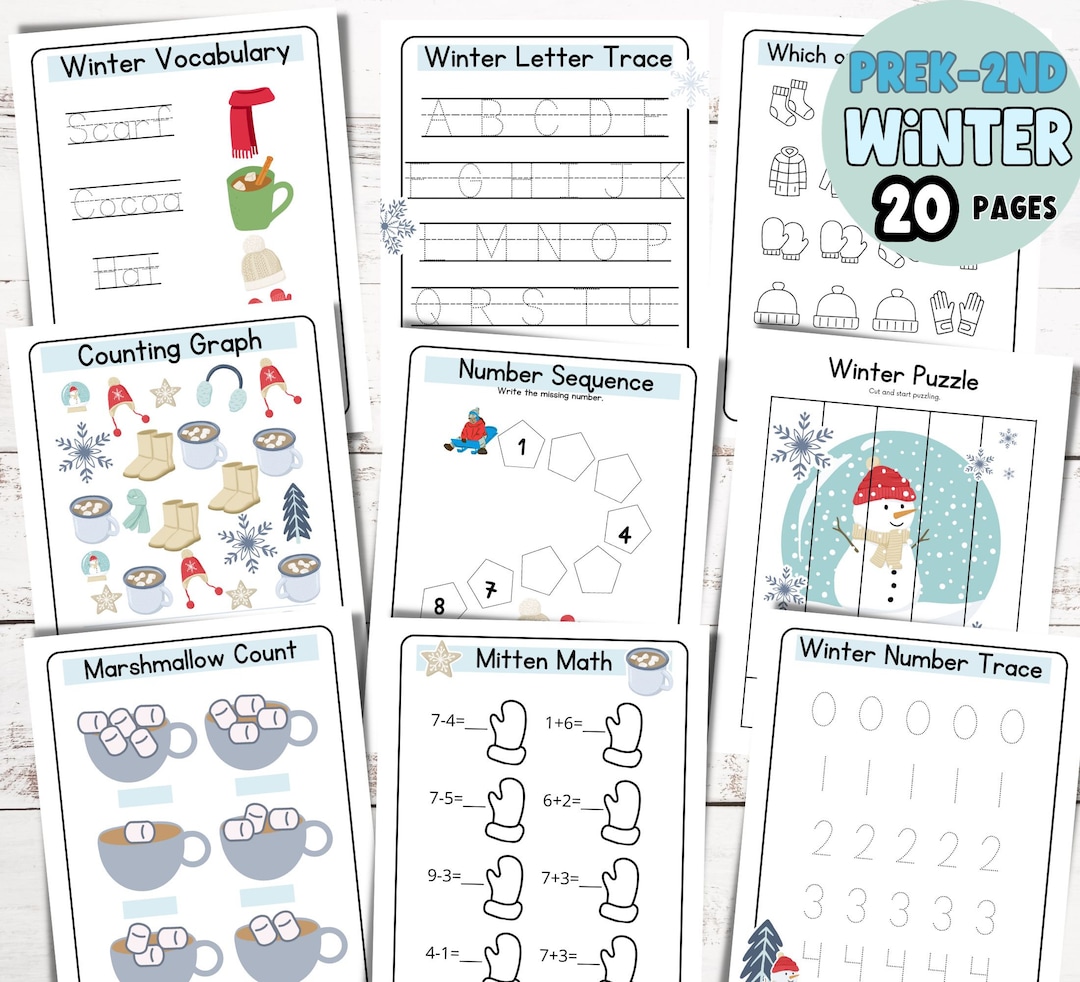 Winter Worksheet Kindergarten Morning Menu Home SCHOOL Morning Activity ...