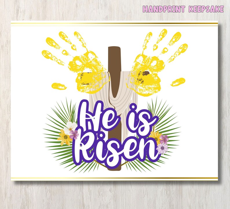 Christian Easter Workbook | Handprint Craft | Christian Morning Menu ...