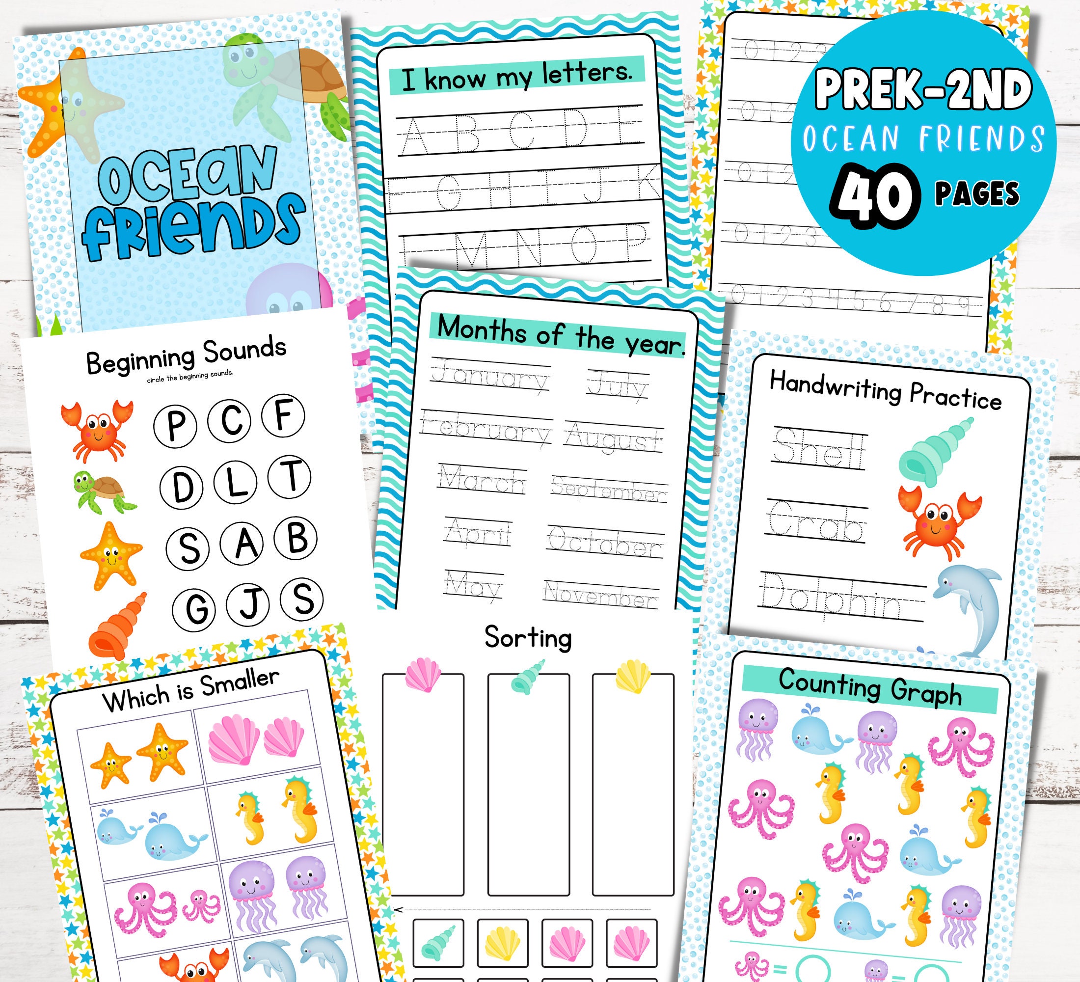 Ocean Preschool Morning Menu Homeschool Morning Activity Prek Morning ...