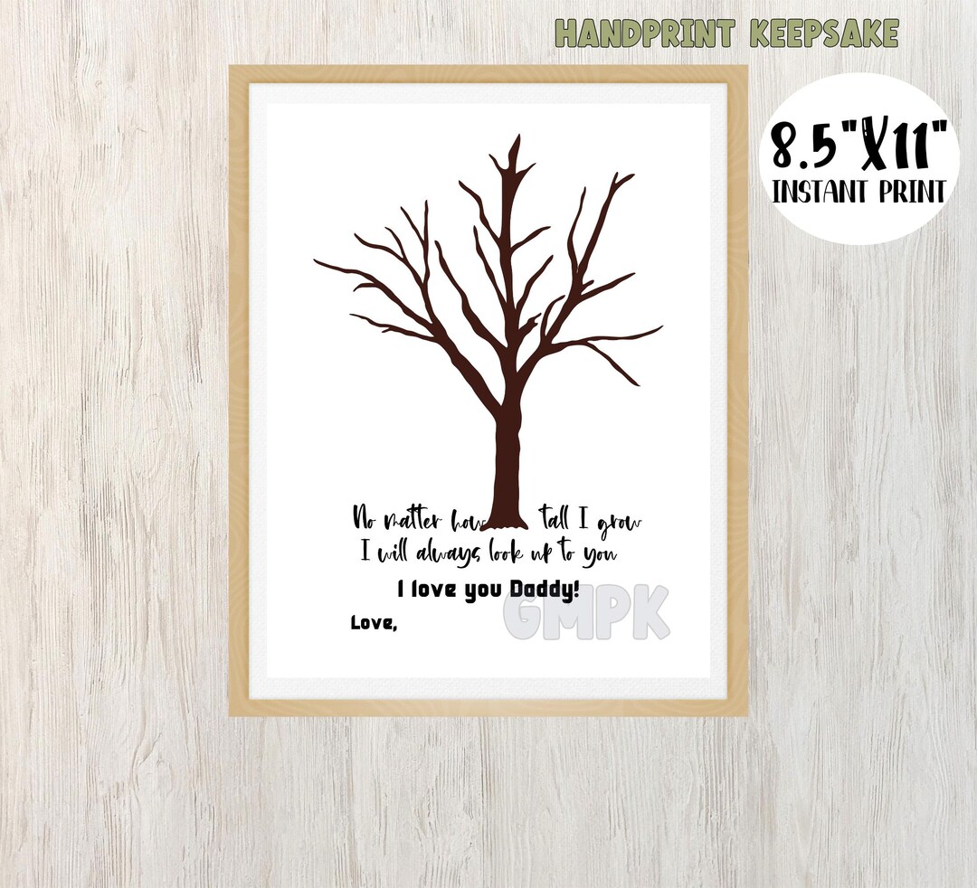Father's Day Tree Handprint Art: Kids Keepsake Gift (digital Download ...