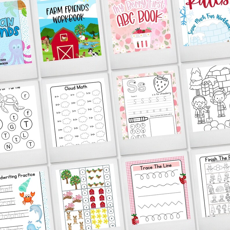 Preschool Workbooks 24 Themes Growing Bundle Preschool Year Curriculum ...