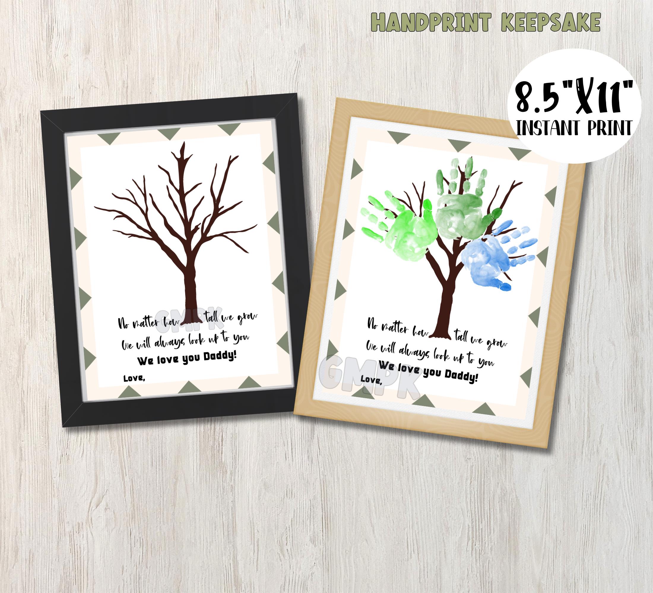 Father's Day Tree Handprint Art: Kids Keepsake Gift (digital Download ...