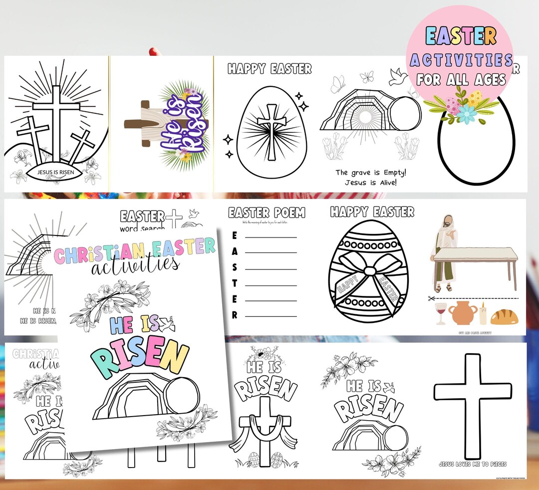 Christian Easter Workbook | Handprint Craft | Christian Morning Menu ...