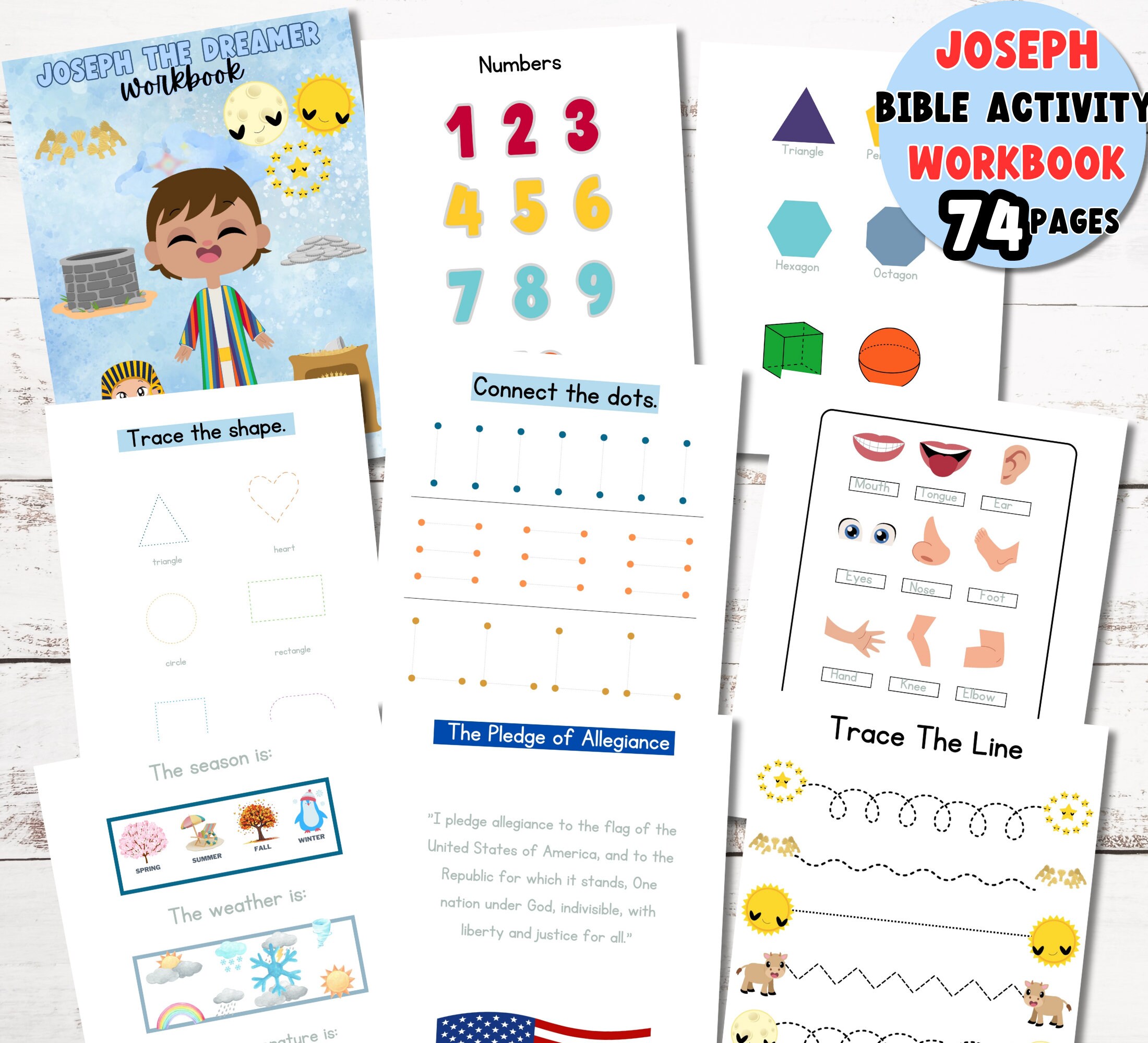 Joseph the Dreamer Bible Activity Workbook | Joseph the Dreamer Craft ...