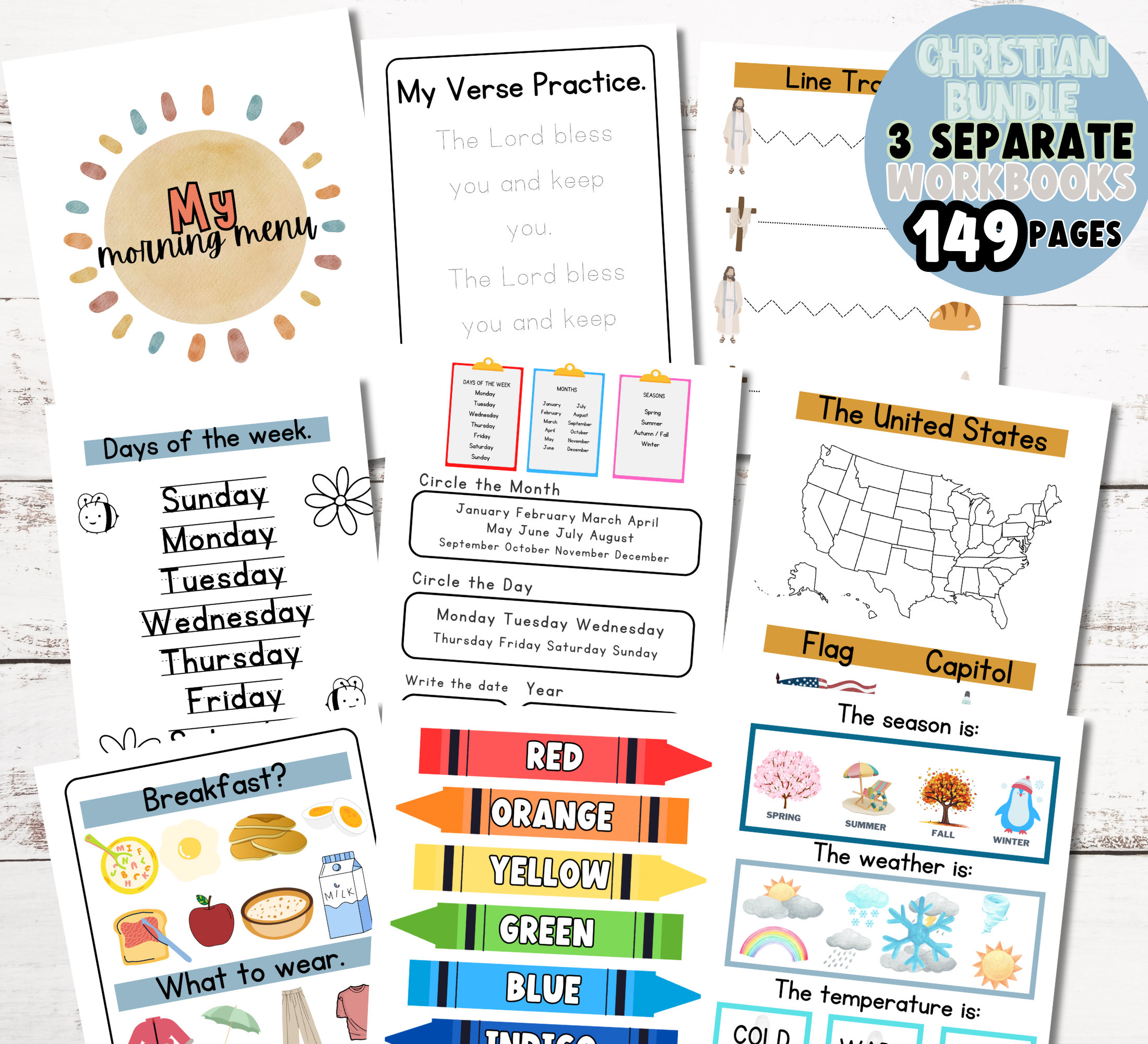 Ten Commandments Workbook Bundle: Homeschool Bible Curriculum (PDF) - Etsy