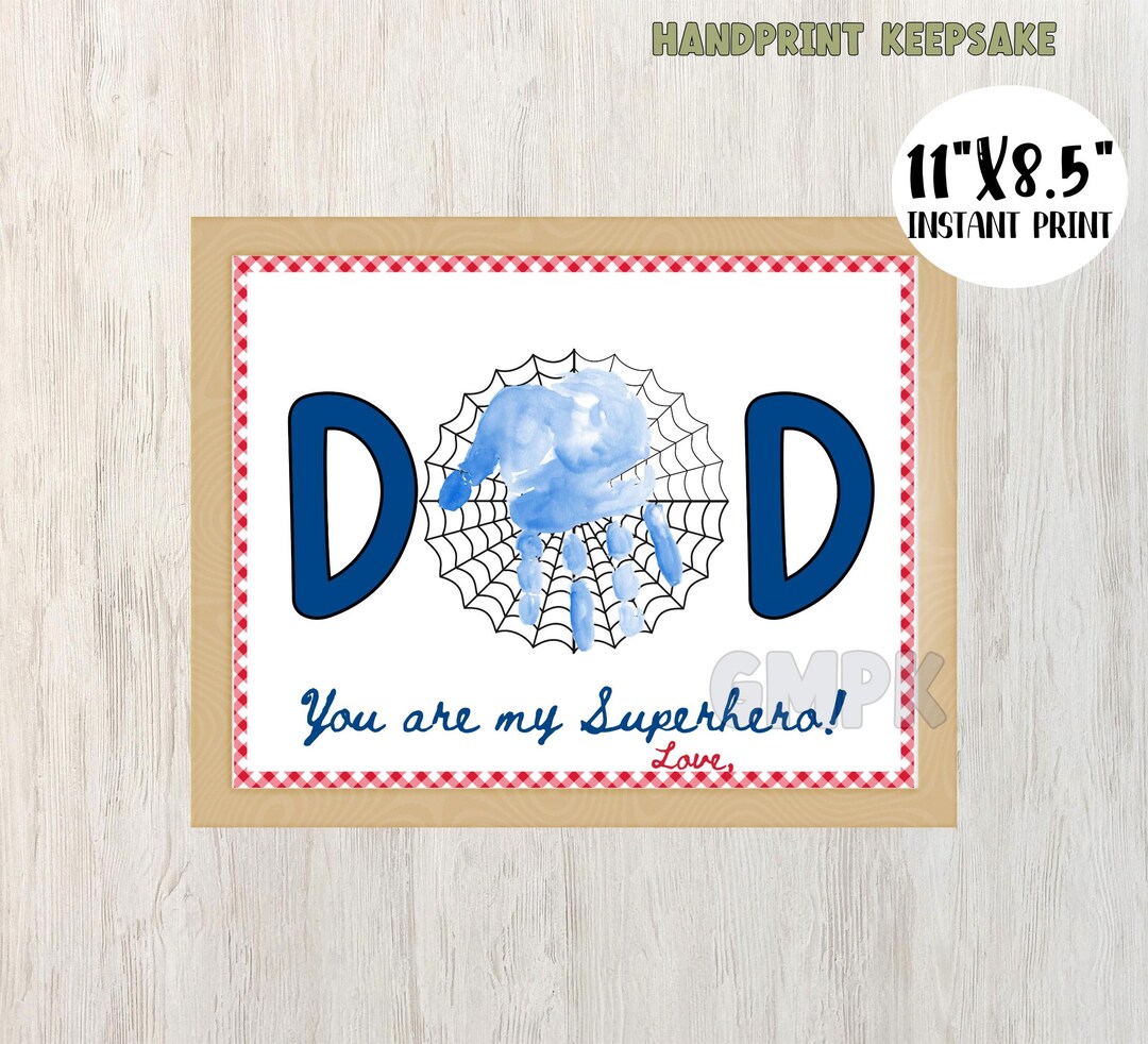 FATHER'S Day Superhero Handprint Art for Kids Toddlers Infants|sunday ...