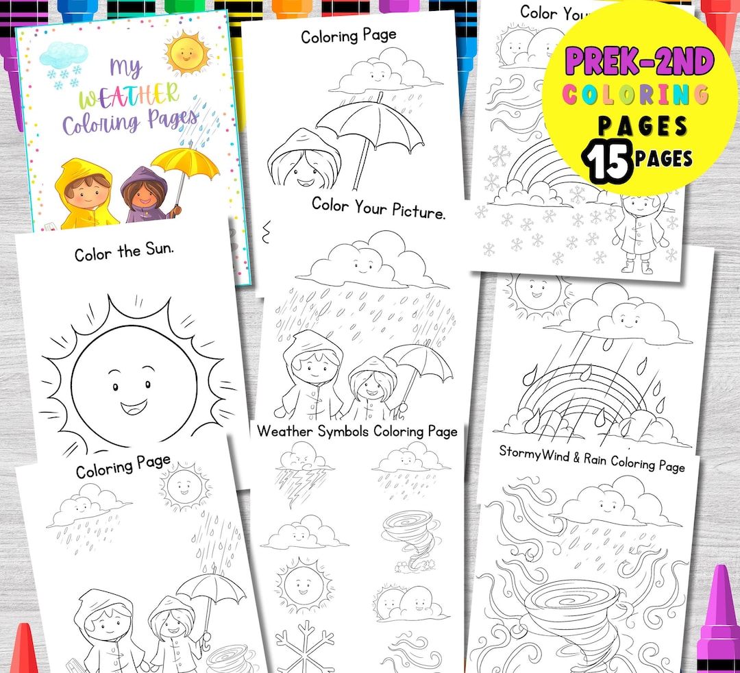 Weather Coloring Pages | Kindergarten Morning Menu | Home SCHOOL ...
