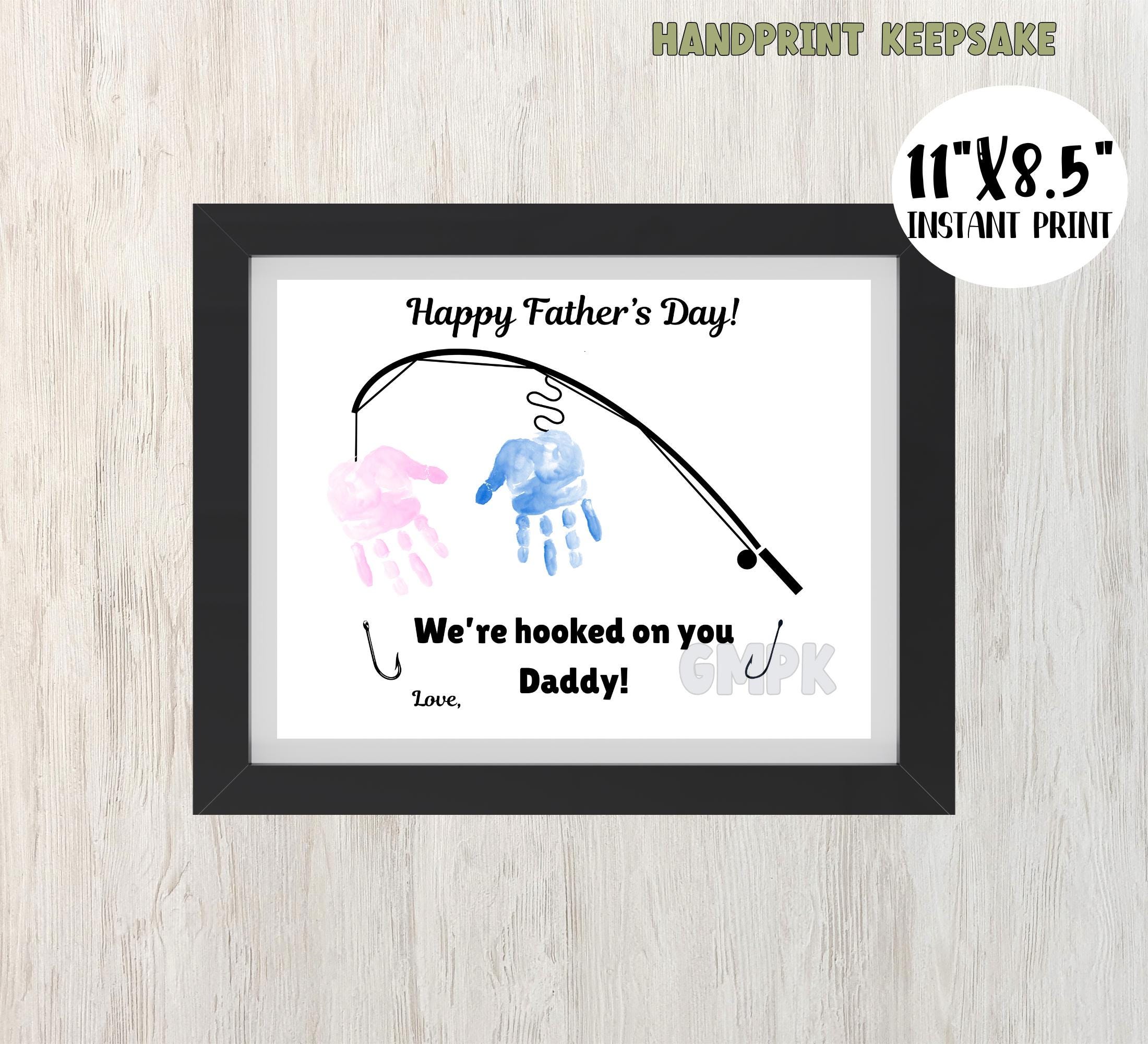 Father's Day Handprint Art: Fishing Keepsake (digital Download) - Etsy