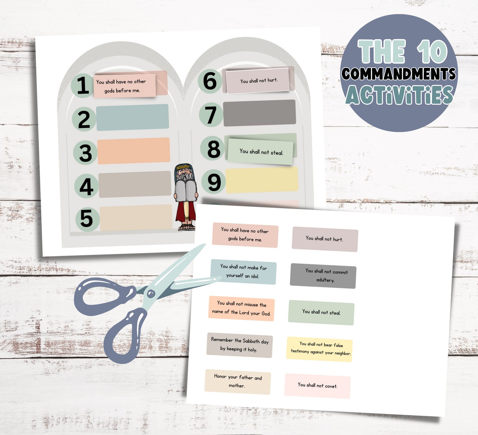 Ten COMMANDMENTS Workbook BUNDLE | Morning Menu| Jesus Feeds 5000 | 10 ...